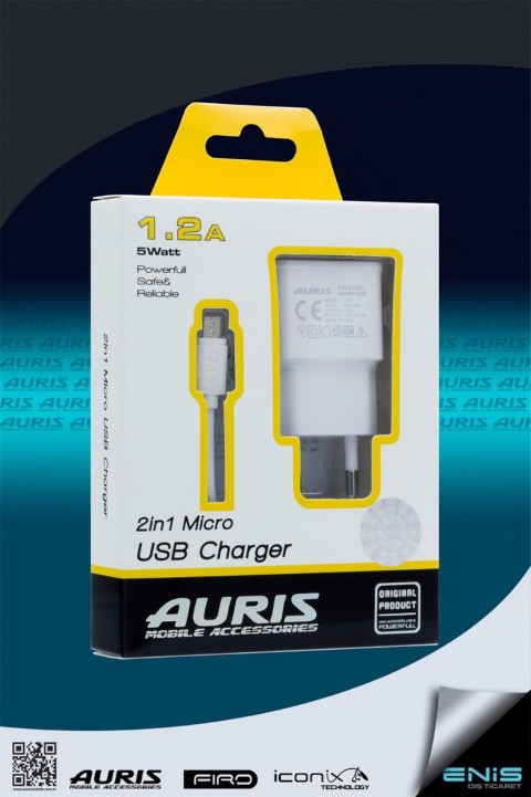 AURIS 2 IN 1 MİCRO USB ŞARJ CİHAZI - 25.42 TL + KDV