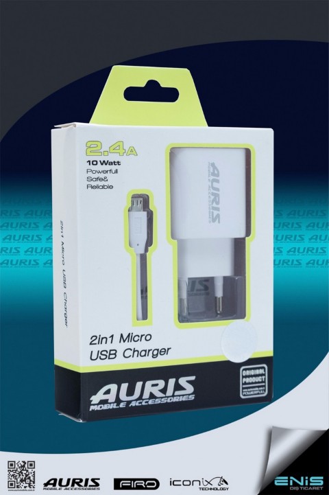 AURIS 2IN 1 MICRO USB ŞARJ CİHAZI - 29.17 TL + KDV