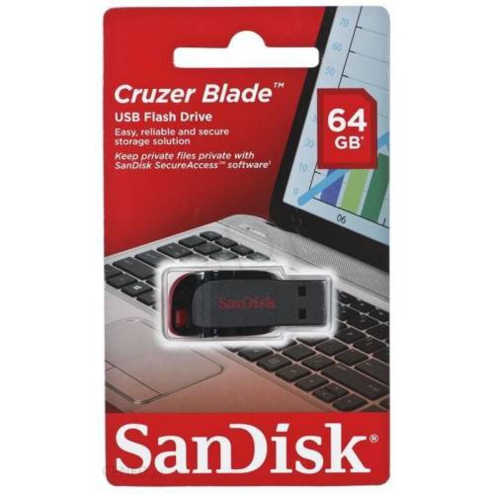 SANDİSK CRUZER BLADE 64GB USB BELLEK - 0.00 TL + KDV