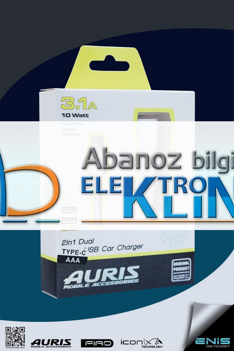 AURIS TYPE C 2IN 1 USB ARAÇ İÇİ ŞARJ CİHAZI - 0.00 TL + KDV